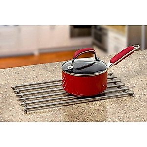 Spectrum Diversified Euro Grande, Heat-Resistant Steel Dining Protector Modern Metal Trivet for Kitchen Table, Holds Hot Pots & Cast Iron Cookware