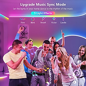 VOCOlinc RGB+IC LED Strip Lights, 16.4ft Smart LED Strip Work with Apple HomeKit, Alexa, Google, High Brightness, Segmented DIY, Music Sync, PU Coating, WiFi LED Lights for Bedroom,TV Christmas Decor