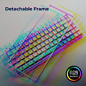 RK ROYAL KLUDGE RK84 Wired RGB 75% Hot Swappable Mechanical Keyboard, 84 Keys Tenkeyless TKL Gaming Keyboard w/Programmable Software and High-Capacity Battery, RK Red Switch