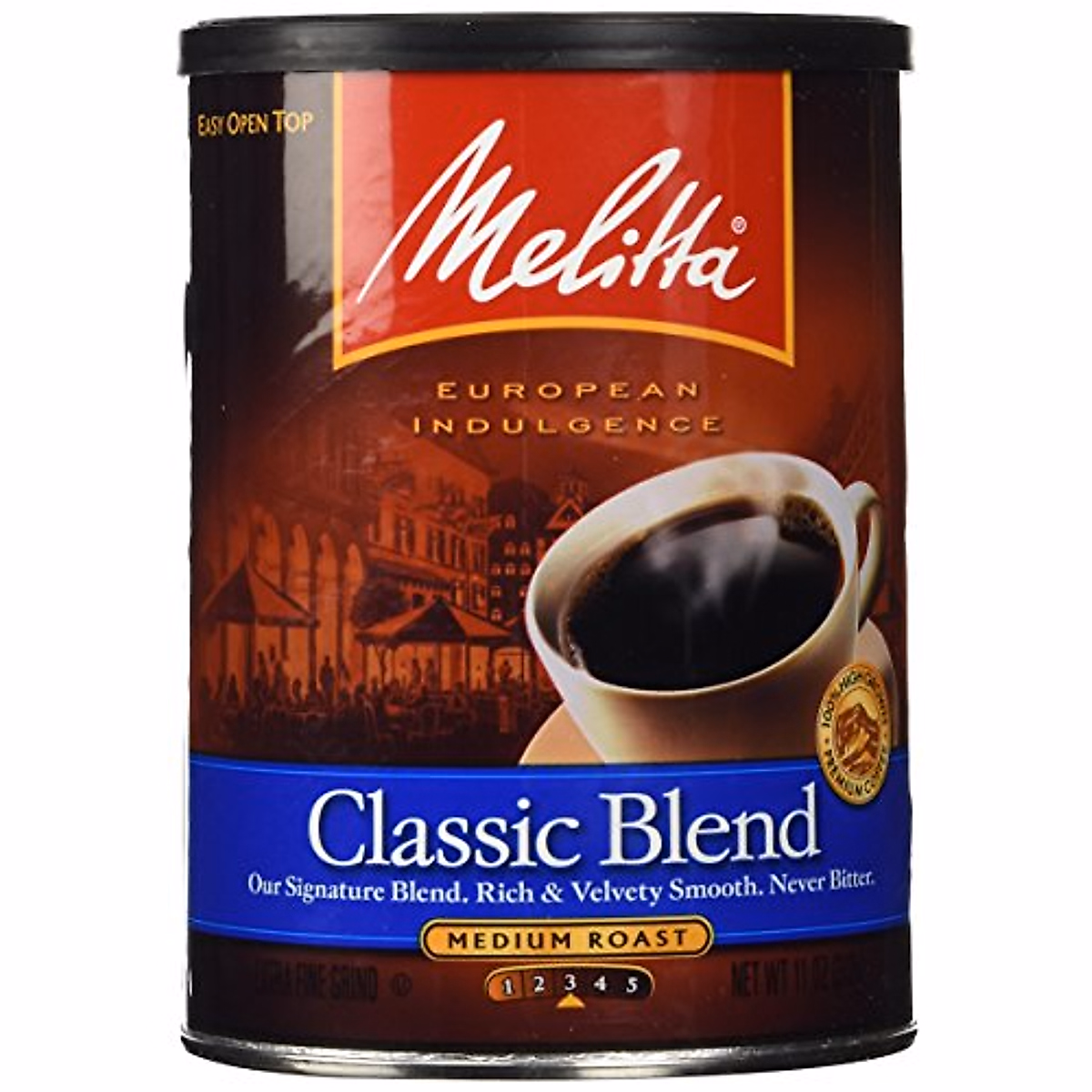 Melitta Classic Blend Medium Roast Ground Coffee, 11-Ounce (Pack Of 4)