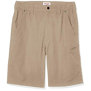 Wrangler Authentics Men's Performance Side Elastic Utility Short, Desert Sand, 38