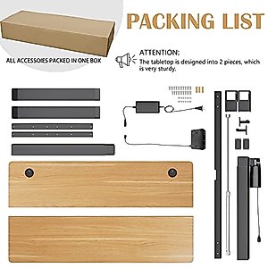 Meilocar Height Adjustable Electric Standing Desk, Sit Stand Computer Desk with Memory Controller, Home Office Desk Computer Workstation 48" x 24" Tabletop (White Top + White Frame)