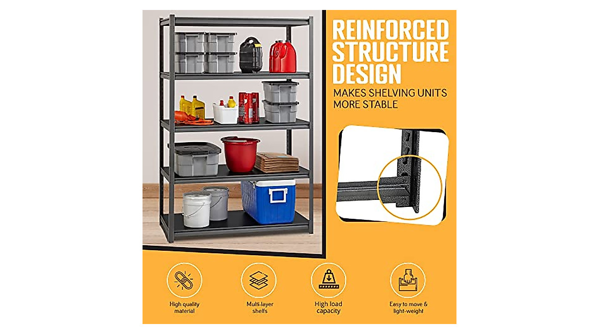 Rigma 5 Tier Heavy Duty Garage Shelf - Adjustable Storage