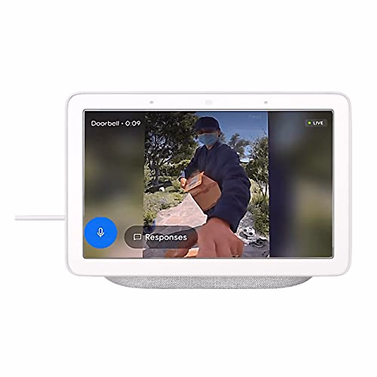 Google Nest Hello Front Door Bundle with 7 inch Display and Wired Camera Doorbell and Wired Nest Cam Outdoor Security Camera