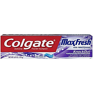 Colgate Max Fresh Knockout Gel Toothpaste, 6 Ounce Pack Of 3