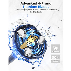 Immersion Blender, Heavy Duty Copper Motor, Stainless Steel Smart Stick with Egg Beaters, Potato Masher, Chopper/Food Processor