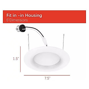 EcoSmart 5/6 in. Bright White Integrated LED Recessed Trim (4-Pack), NB01cA10FR1-309