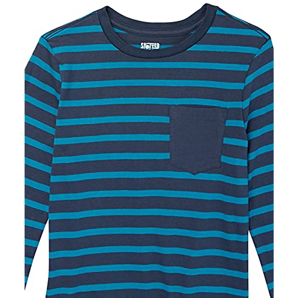 Amazon Essentials Boys' Long-Sleeve T-Shirts, Pack of 5, Monsters/Multicolor/Stripe, Medium