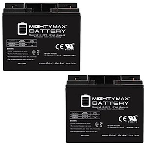 Mighty Max Battery 12V 18AH F2 Replacement Battery for DURA12-18F2-2 Pack