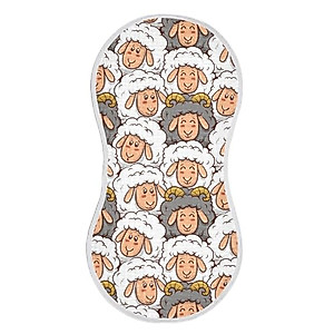 vvfelixl Cute Sheep Burp Cloths for Baby Boy Girls Baby Washcloths Burp Rags 1 Pack