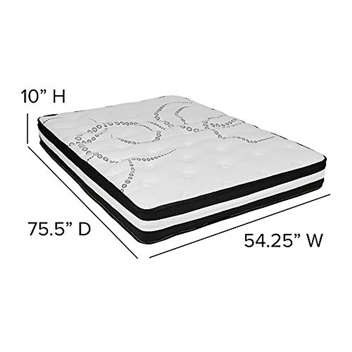 Flash Furniture Platform Bed Frames/Mattress Set, Full, 0