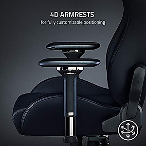 Razer Iskur Gaming Chair: Ergonomic Lumbar Support System - Multi-Layered Synthetic Leather Foam Cushions - Engineered to Carry - Memory Foam Head Cushion - Blac