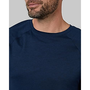 32 Degrees Cool Men’s Active T-Shirt | Raglan Short Sleeve | Quick Dry | Anti-Odor, Navy Space Dye, X-Large