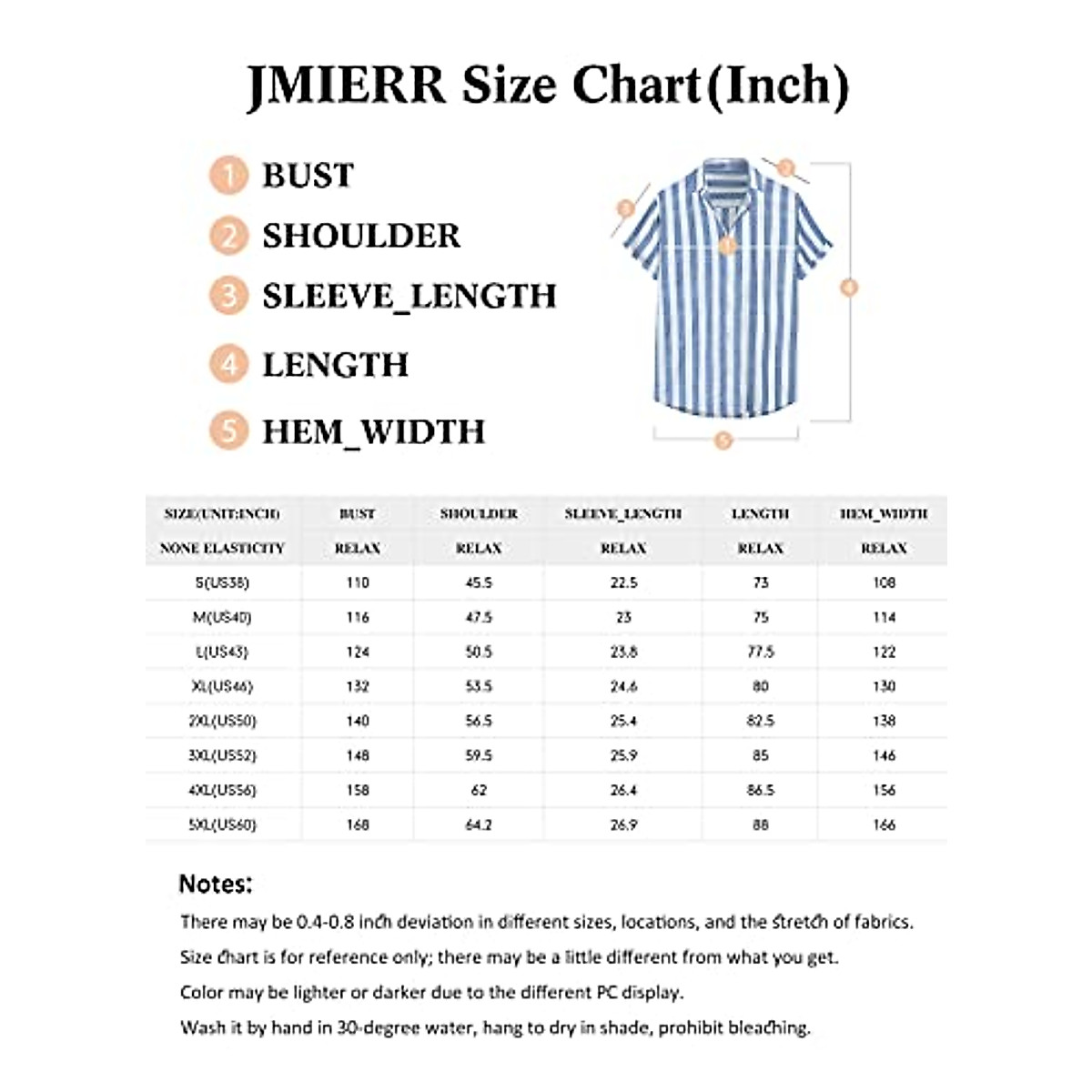 JMIERR Men's Summer Casual Stylish Short Sleeve Button-Up Shirts Cotton Linen Vertical Striped Business Dress Shirts Beach Cruise Shirt Resort Wear Old Money Aesthetic Clothes, US 43(L), Sky Blue