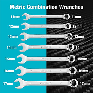 DURATECH 497-Piece Mechanics Tool Set, Include SAE/Metric Sockets, 90-Tooth Ratchet and Wrench Set in 3 Drawer Tool Box