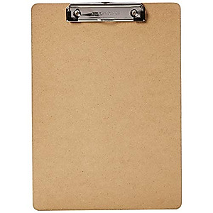Amazon Basics Hardboard Office Clipboard - 6-Pack