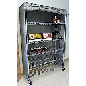 Formosa Covers Storage Shelving Unit Cover, fits Racks 60" Wx18 Dx72 H (Cover only Grey Color)