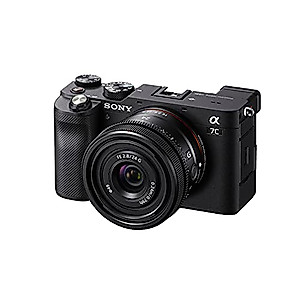 Sony Alpha 7C Full-Frame Mirrorless Camera - Black (ILCE7C/B) with Sony FE 24mm F2.8 G Full-Frame Ultra-Compact G Lens