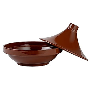 Restaurantware-Terra Tek 26 Ounce Terracotta Tagine Pots, 8 Microwavable Tagine Pots - Glazed Interior, Oven-Ready, Terracotta Serving Pots, Dishwashable, For Cooking And Serving