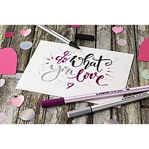 Premium Fibre-Tip Pen - STABILO Pen 68 brush Meduim Cold Grey Box of 10