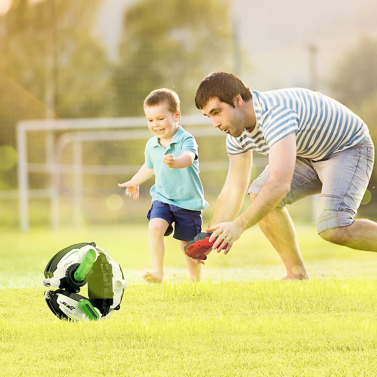 HCTENGIINE Birthday Graduation for Boys Gifts Outdoor RC Fall Toys Remote Control Snake, RC Stunt Snake 360° roll Toys，2 Batteries 30+min，Toys for 6+ teen boys, Green toy