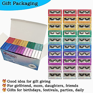 Wholesale lashes, Faux Mink lashes bulk, 30 pair 10 Styles Lashes with lash brush, 15-22mm Fake Lashes, Fluffy Wispy Natural Volume Lashes, Handmade Reusable Soft lashes, Lashes Bulk