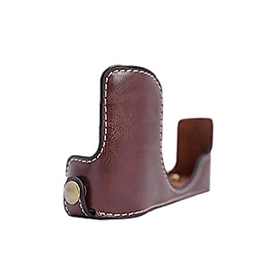 kinokoo Camera Leather Half Case Bottom Case for Fujifilm FinePix X20, X10 PU Leather Bottom Open-able(Coffee)