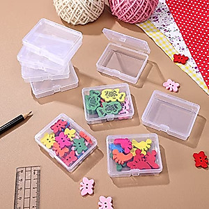 24Pcs Plastic Bead Storage Containers Mini Beads Box Cases Small Items Storage Cases