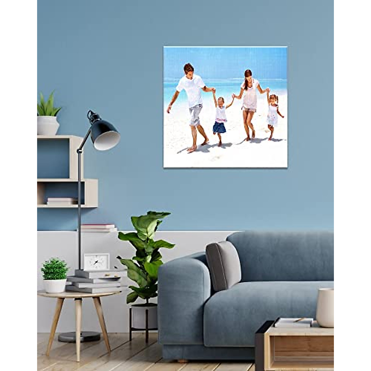 Custom Canvas Prints Personalized Canvas Wall Art With Your Photo for Bedroom Living Room Wedding Baby Pet Family Picture Framed Wall Art(8" W x 8'H)