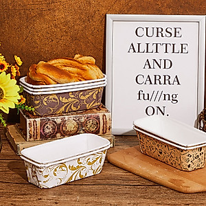 Tessco 60 Pcs Loaf Pan Liners Paper Loaf Pans Disposable Paper Baking Loft Pans Paper Baking Pans Rectangle Paper Baking Loft Mold for Bread Cake, Microwave Oven Freezer Safe(6 x 2.5 x 2 Inch)