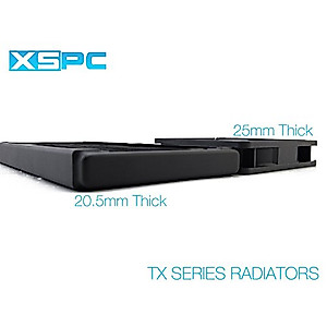 XSPC 5060596650008 XSPC TX120 Ultrathin Radiator - 120mm, Black Black