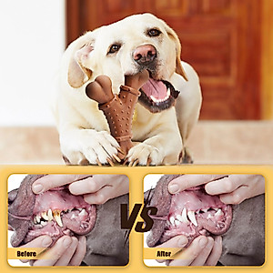 Peanut Butter Flavored Nylon Dog Bone- Indestructible Chew Toy for Aggressive Chewers, Puppy Teething & Dental Hygiene - Small Dog Toys to Keep Them Busy, Indestructible Dog Toy, Best Dog Toys