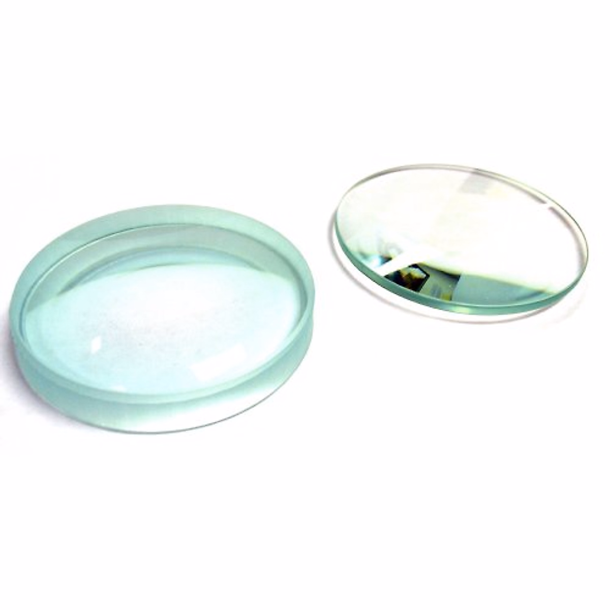 6pc Optical Lens Set, 3" - 200mm, 300mm, 500mm Focal Lengths - 3 Double Convex & 3 Double Concave, 3" (75mm) Diameter Lenses - Optically True Glass - Ground, Beveled Edges - Eisco Labs