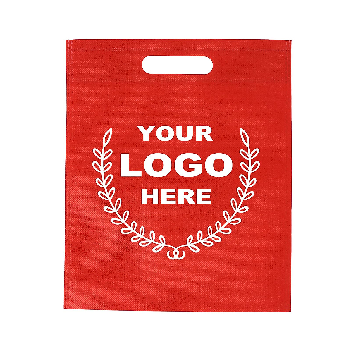 SOUTH GIANT Custom Promotional Bags with Logo - Personalized Reusable Gift Tote Bags - Recyclable Non-Woven Shopping Bags with Your Design Printed - 50pcs