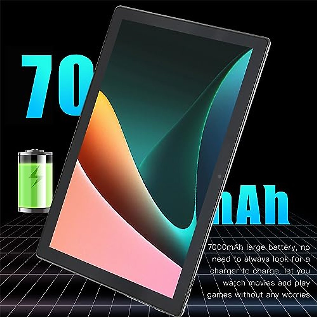2 in 1 10 Inch Tablet for Android 12, 2.0Ghz 8 Core CPU, 8 + 256GB, 1960 x 1080 FHD HD Touch Screen, 2.4GHz and 5G WiFi, with Keyboard and Mouse, Bluetooth 5.0, 4G Calling (US