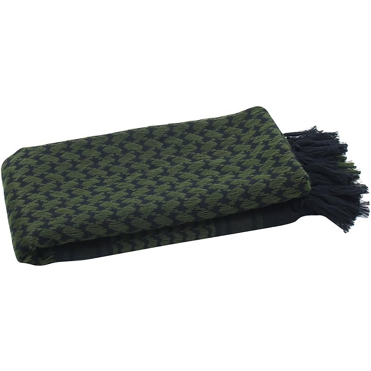 Explore Land Cotton Shemagh Keffiyeh Tactical Desert Scarf Neck Head Wrap with Tassel for Men Women