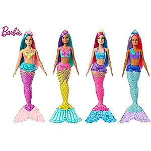 Barbie Dreamtopia Mermaid Doll with Pink & Blue Hair & Tail, Plus Tiara Accessory