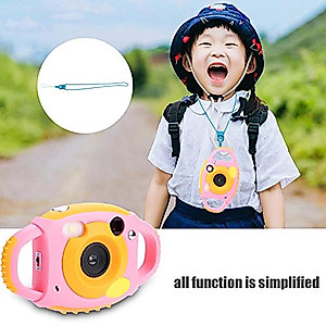 Senyar Camera, Kids HD Camera 1.8 Inch 5MP Cute Toy Action Camera with Seilf Function for Boys Girls (Pink)