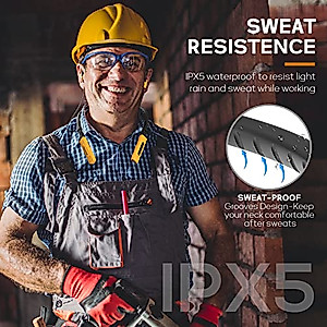 MIPEACE Earplug Headphones for Work, Neckband Wireless Work Earbuds Ear plugs-30db Noise Reduction Bluetooth Ear Protection Safety Headphones,IPX5 sweatproof,50+Hour Battery for Work Shift,DIY