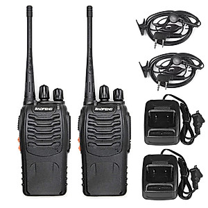 BAOFENG BF-888S Radio Handheld Two Way Radio UHF Portable Walkie Talkies for Adults, Hiking Biking Camping (2 Pack)