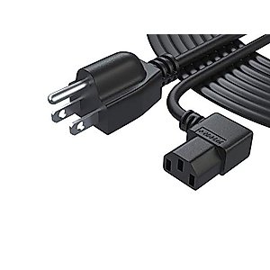 Pwr 3 Prong LCD TV AC Power Cord Cable: Extra Long 12Ft Replacement for Vizio Samsung Toshiba Sony Panasonic Lg Dell Monitor Plasma DLP LED Screen Ps3 Xbox 360 Epson Printer