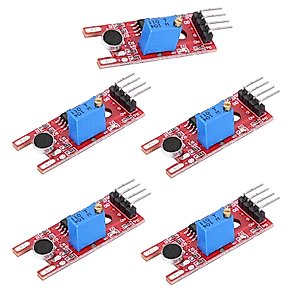 5Pcs Sound Sensor Module, 3 to 5V Microphone Sound Sensor Microphone Sensor Module Ultra Small Professional Microphone Amplifier IC KY-038 for Assembly with Indicator Lights