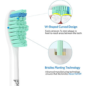 Senyum Replacement Toothbrush Heads Compatible with Philips Sonicare Electric Brush Heads E-Series, 6 Pack