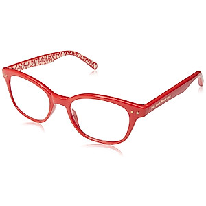 Kate Spade New York Women's Rebecca2 Rectangular Reading Sunglasses, RED LMBRJ, 49 mm + 2.5