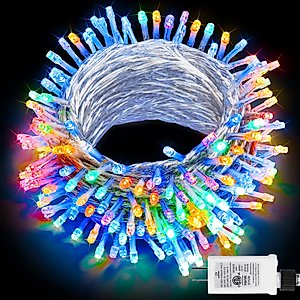 Lomotech 300LED String Lights, 98ft Fairy String Lights with 8 Modes & Timer, Waterproof Connectable Lights for Home Xmas Wedding Party Room Yard Tree Holiday Decorations (Multicolor)