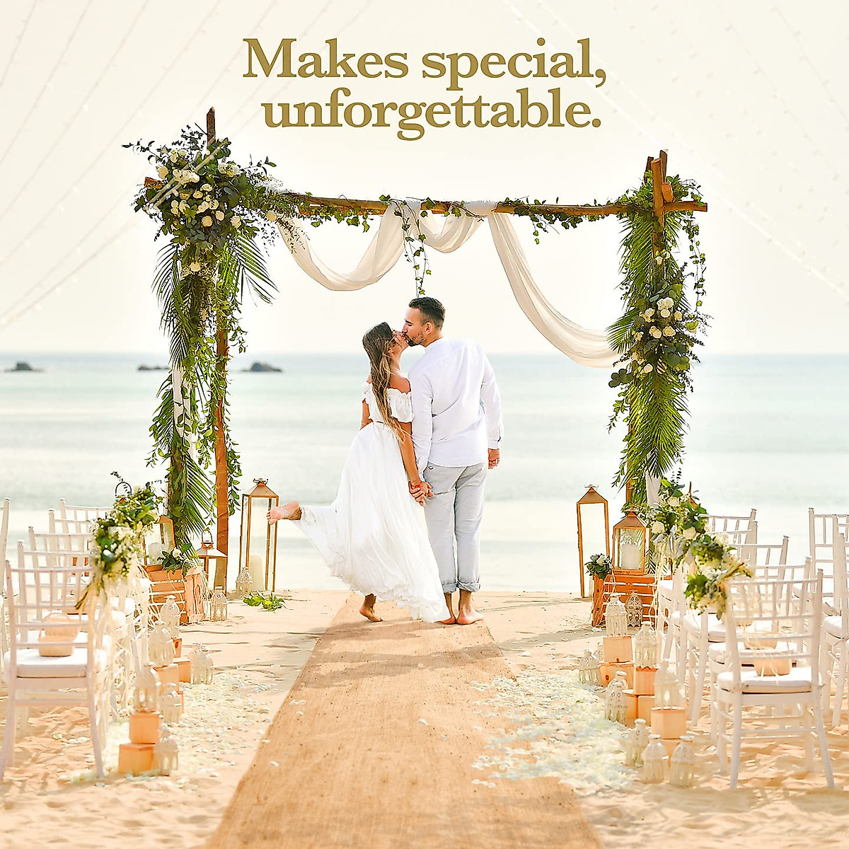 Burloptuous 40" x30 Feet Gardening Burlap Roll - Multipurpose Natural Burlap Fabric, High Density Jute Fiber Material for Decorations, Center Pieces for Home, Rustic Party Décor