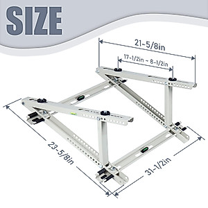 Flamorrow Rooftop Mini Split Mount Bracket, Adjustable Roof Support Bracket for Ductless Mini Split Air Conditioner Condenser & Heat Pump, Holds Up to 300 lbs, 9,000 BTU to 24,000 BTU