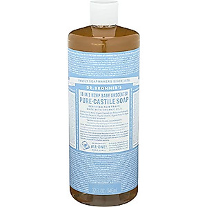 Dr. Bronner's 32 Ounce Pure Castile Soap - Liquid44; Unscented44; Baby Mild