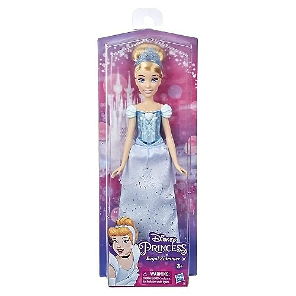 Disney Princess Royal Shimmer Cinderella Doll, Fashion Doll with Skirt and Accessories, Toy for Kids Ages 3 and Up