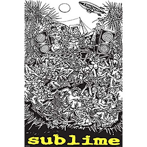 Pyramid America Sublime Cartoon Long Beach California Beach Party Music Concert Cool Wall Decor Art Print Poster 24x36